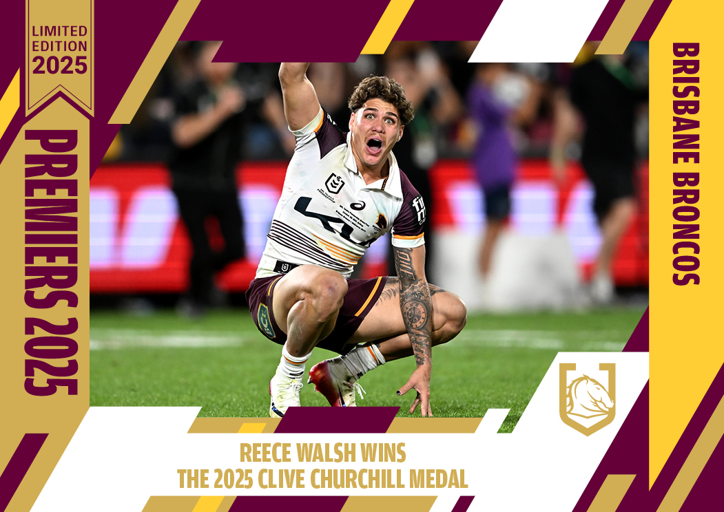 2025 NRL 3 Card Premiership Set - Brisbane Broncos