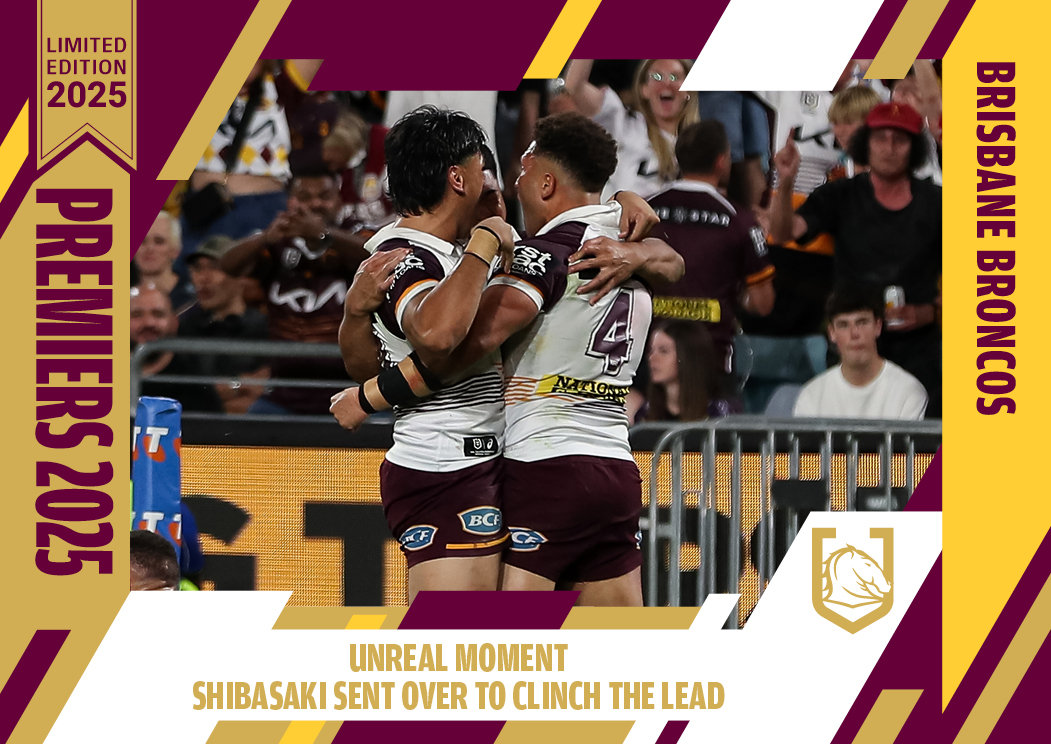2025 NRL 3 Card Premiership Set - Brisbane Broncos